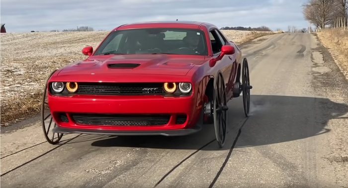 Cody Detwiler Turned A Dodge Hellcat Into Horse Drawn Carriage