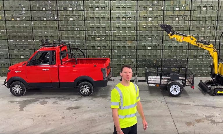 WhistlinDiesel Tests The Worlds Smallest Pickup Truck