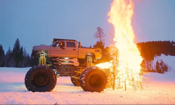 WhistlinDiesel Rebuilds Monstermax Into A Jet Powered Pickup