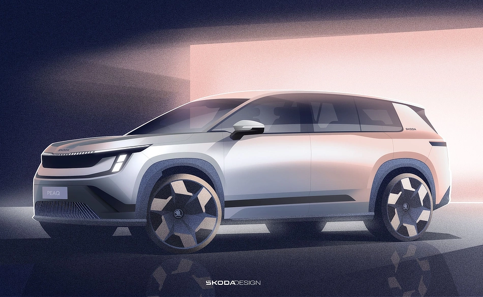 Skoda’s New Peaq EV Concept Looks Like It Was Designed With A Laser And ...